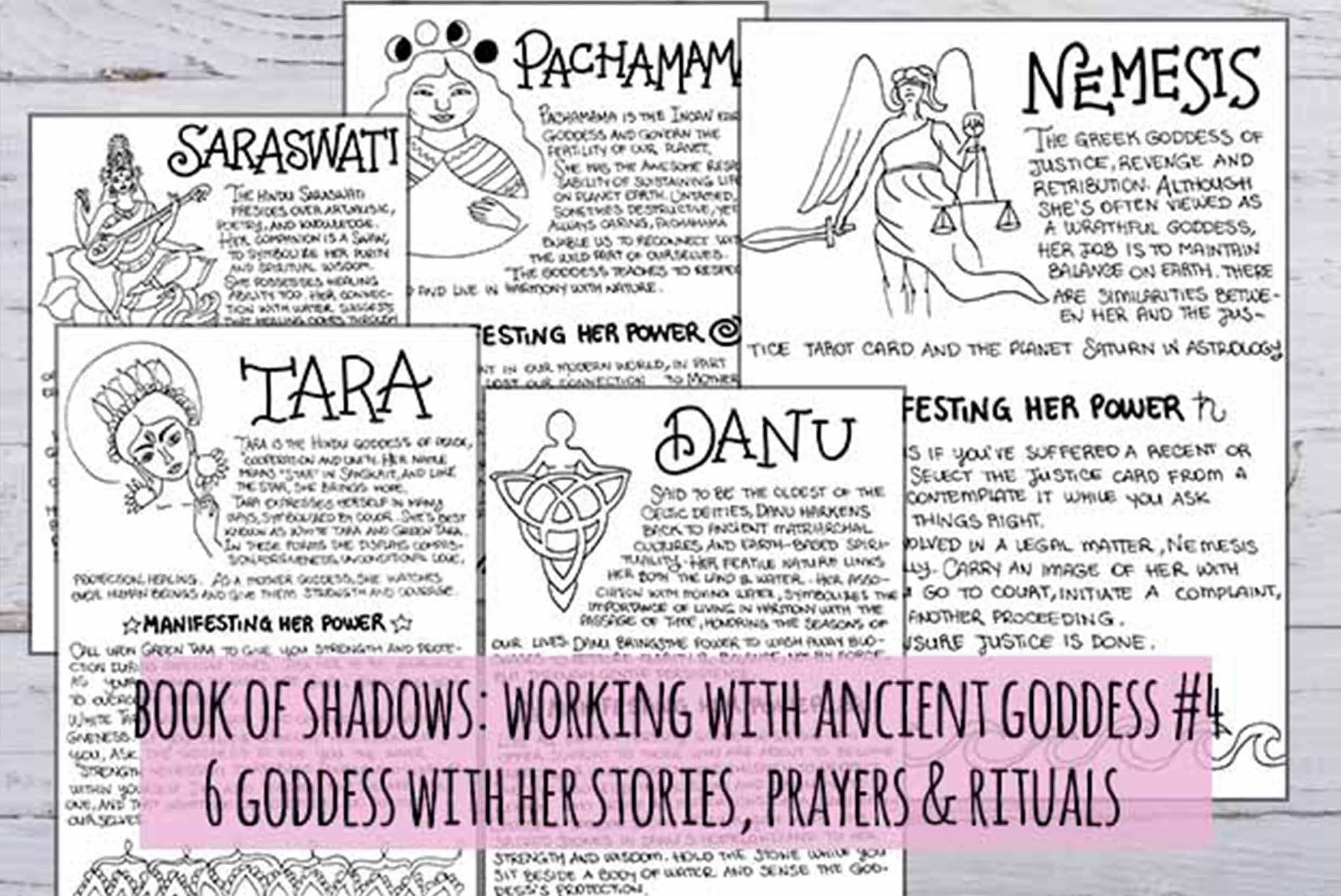 Book of Shadows: 17 Pages Working With the Ancient Goddess | Etsy