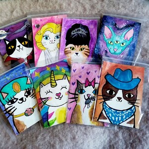 Tom the Cowboy Cat: Funny Cat Portrait Painting Watercolor - Etsy