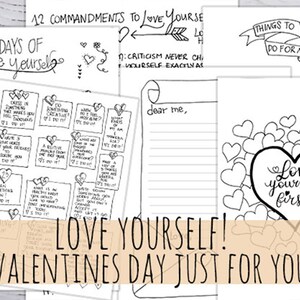 Love Yourself Journal Pack Valentines Day Just for You 8 - Etsy