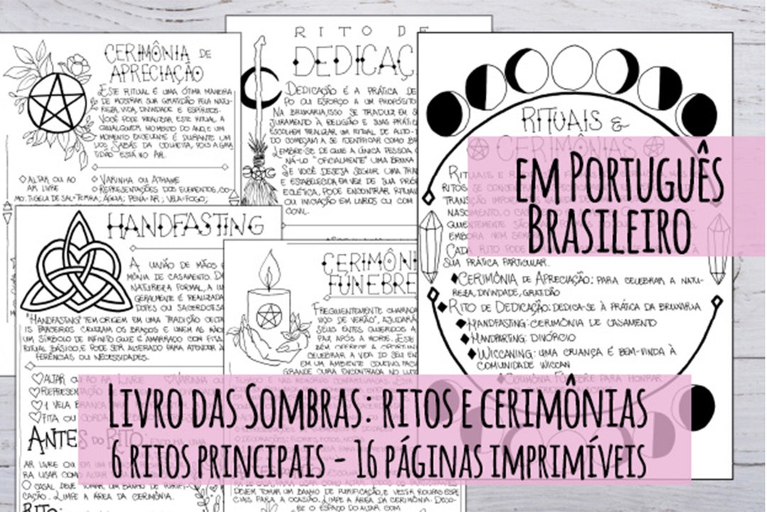 Printable Book of Shadows: Witchcraft Rites & Ceremonies (brazilian ...