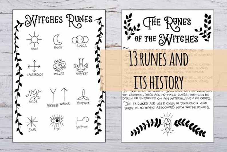 Book of Shadows: 13 Witches Runes With Meaning How to Read - Etsy