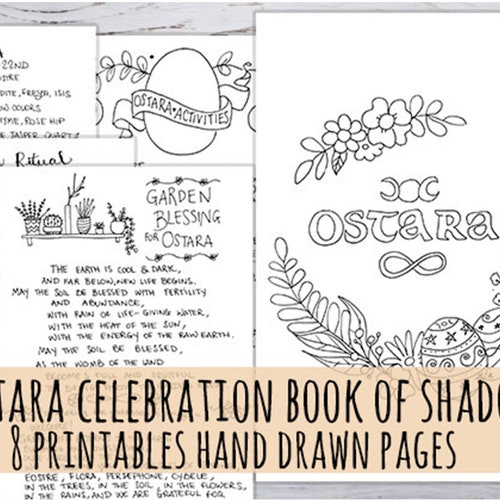 Ostara Celebration Printable Book of Shadows 8 Hand Drawn - Etsy