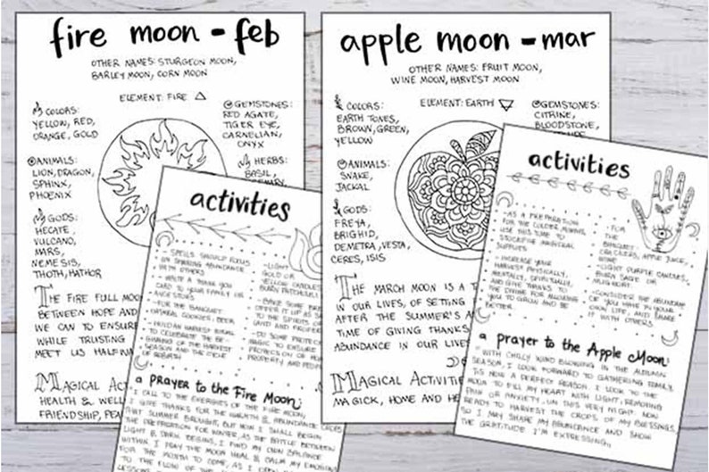 Book of Shadows for Southern Hemisphere: 12 Full Moons, Esbat ...