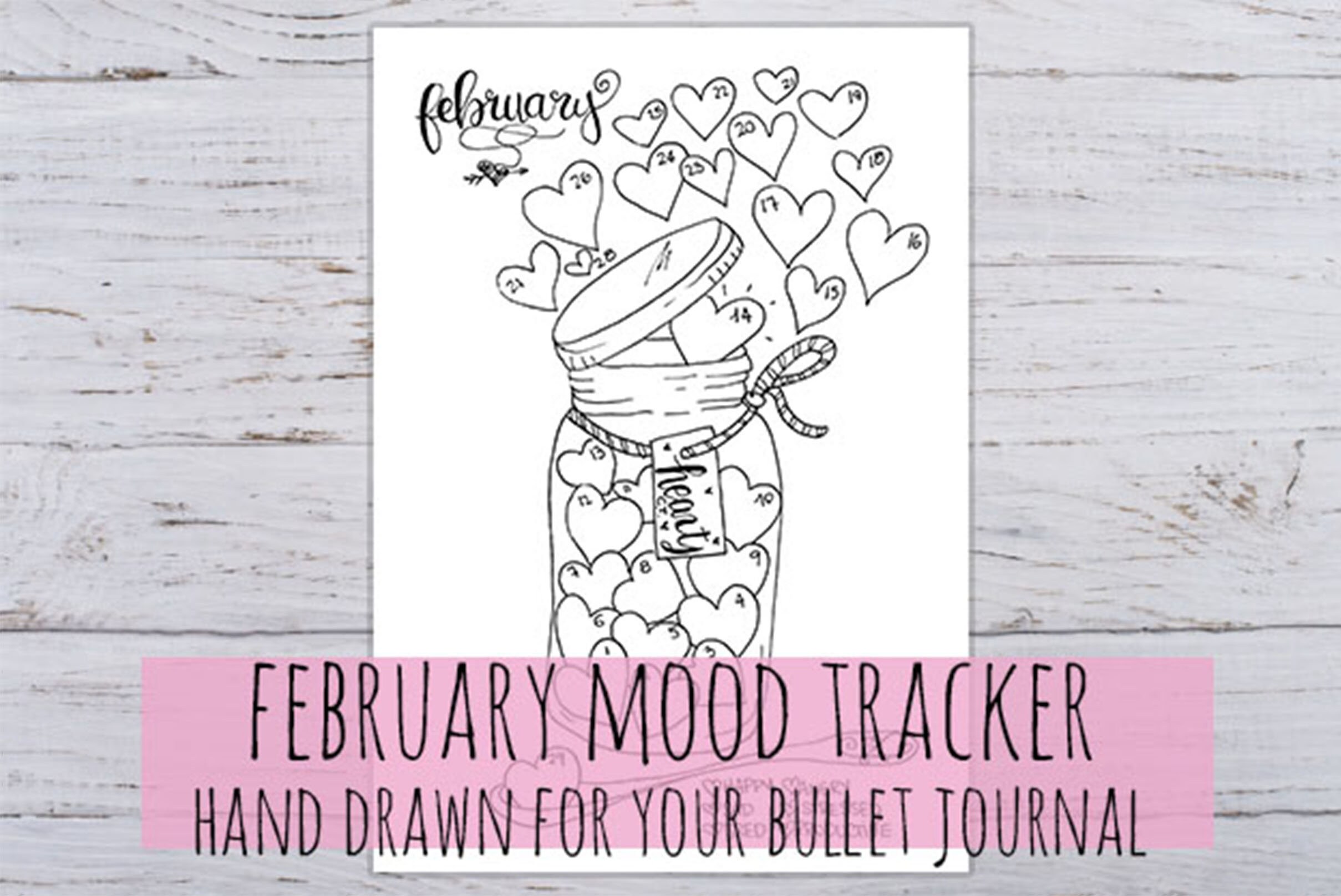February Mood Tracker for Bullet Journal 3 sizes A4 A5 | Etsy