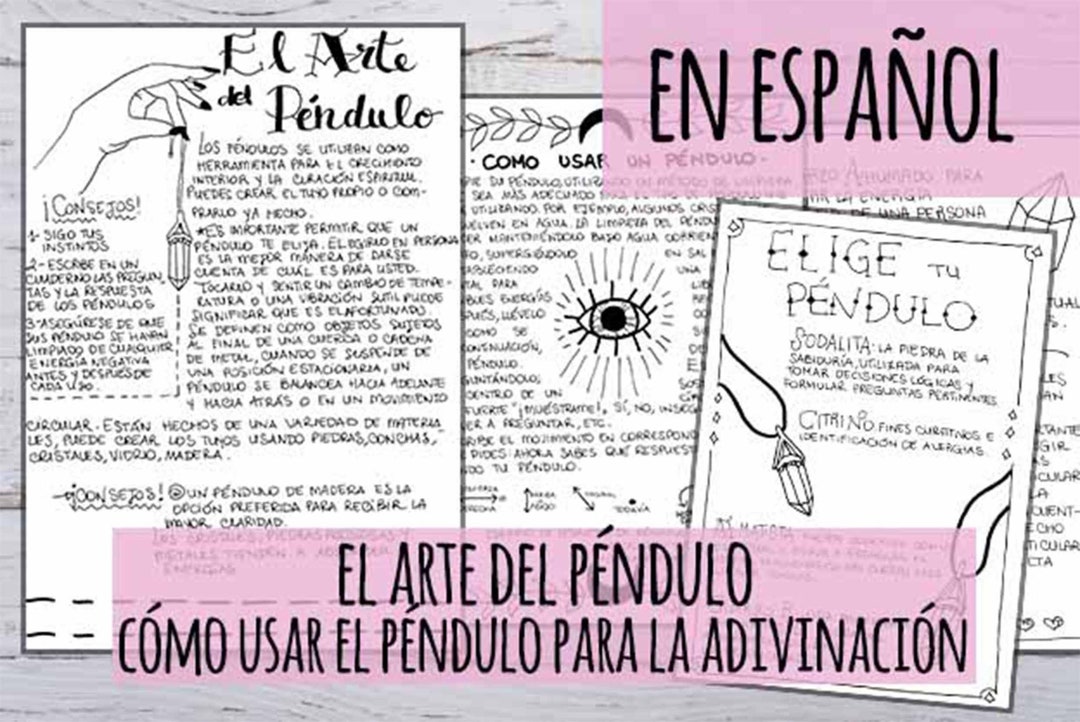 In Spanish: Book of Shadows - Divination Tool, Pendulum Board and Use ...