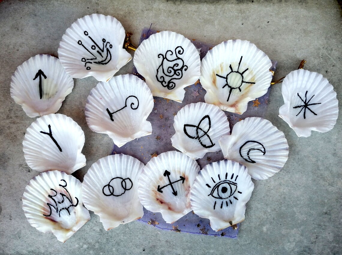 13 Sea Witches Shell Runes Free Shipping - Etsy