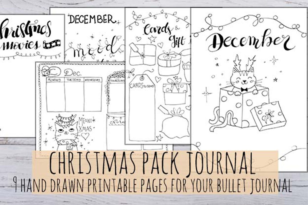 Christmas and December Journal Pack for Your Bullet Journal 9 Printable ...