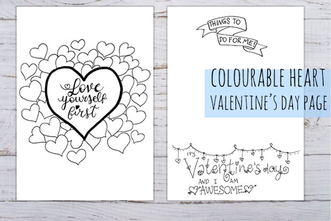 Love Yourself Journal Pack Valentines Day Just for You 8 | Etsy