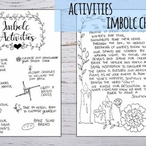 Imbolc Celebration! Printable Book of Shadows, 7 Hand Drawn Pages in 3 ...