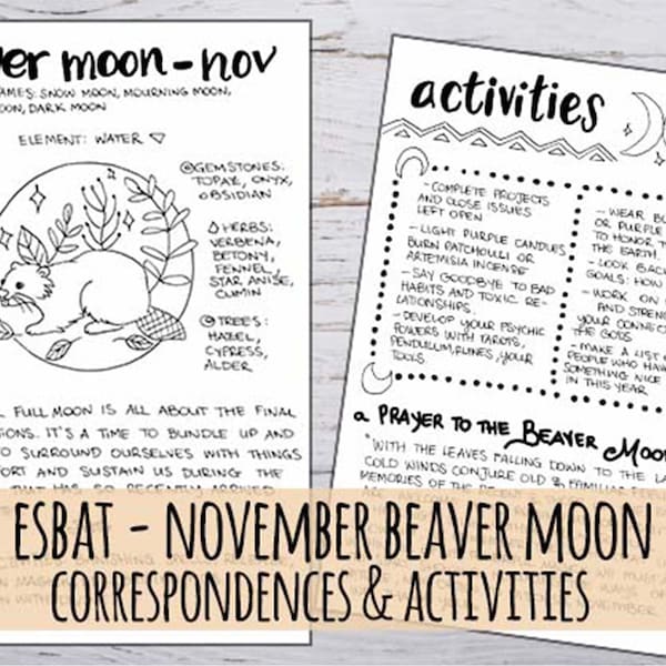 Moon Correspondences - Etsy