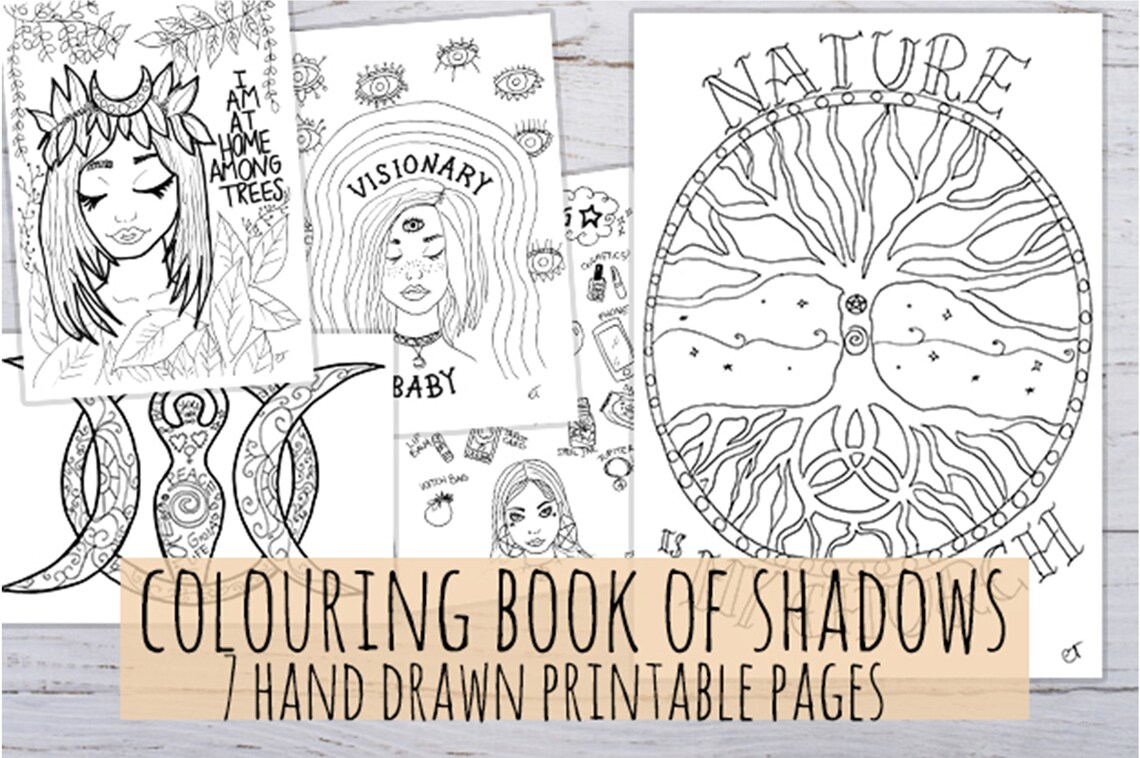 Coloring Book of Shadows - Printable - Etsy