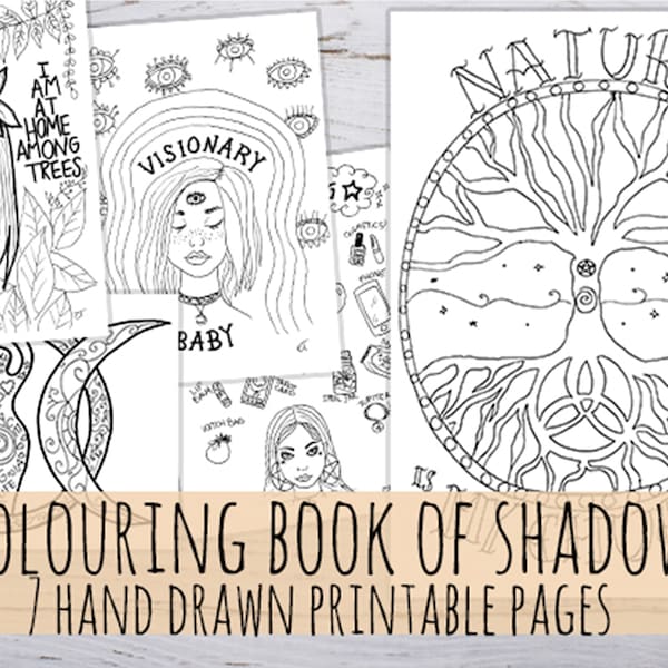 Book of Shadows Printable Coloring - Etsy