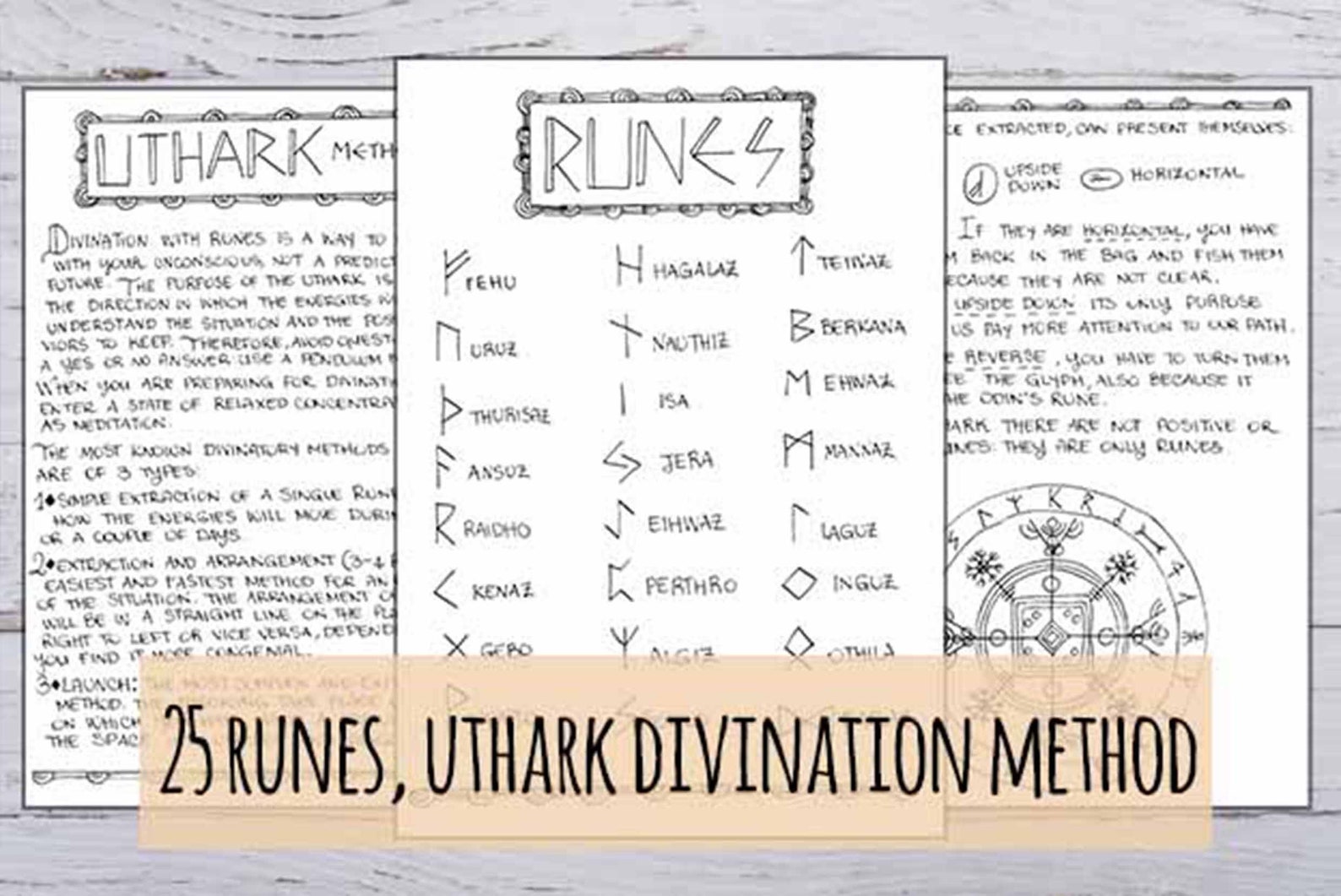 Book of Shadows: Your Guide to Rune Divination 25 Runes With - Etsy