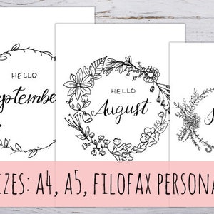 12 Months Cover Journal Pack! Printable for Your Journal, a Whole Year ...