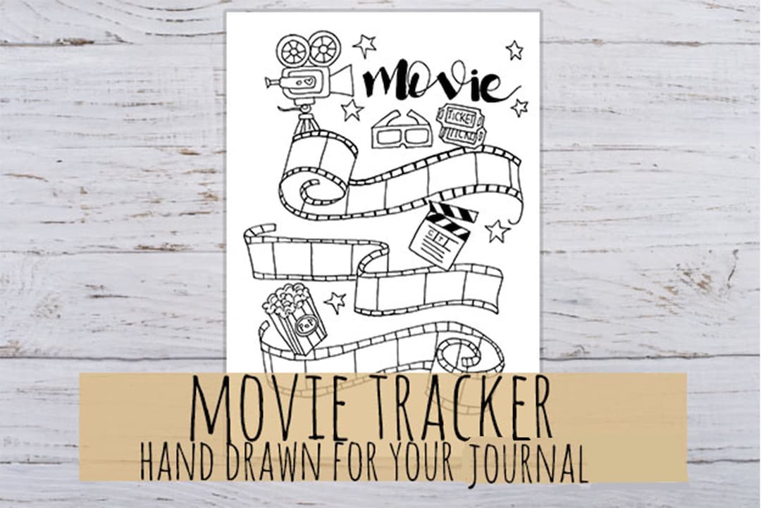 Movie Tracker for Your Journal - Printable, 3 Sizes, in Pdf - Etsy