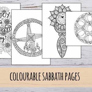 Sabbath Celebration! Printable Book of Shadows, 55 Hand Drawn Pages in ...