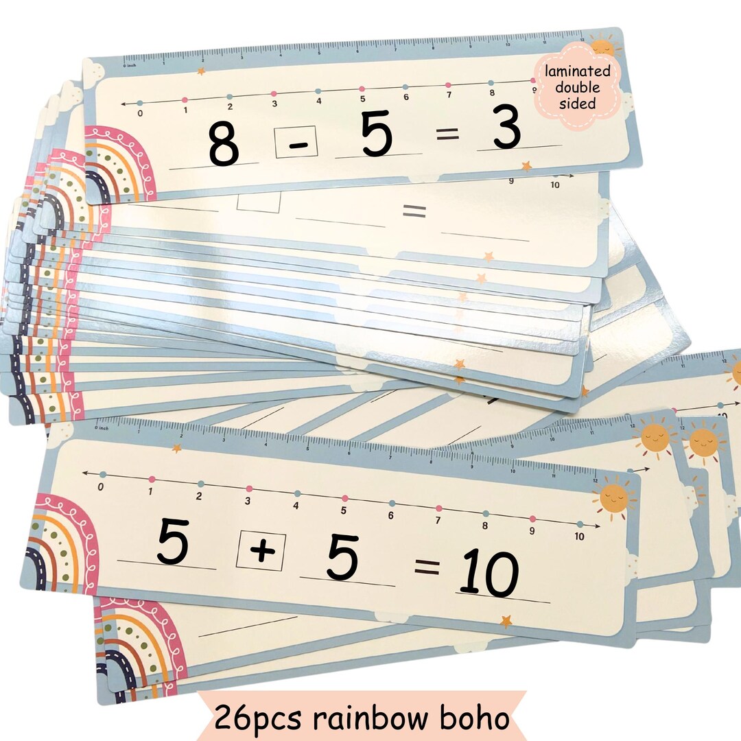 Boho Number Line Dry Erase Boards: Math Learning Tool, 1st-2nd Grade - Etsy