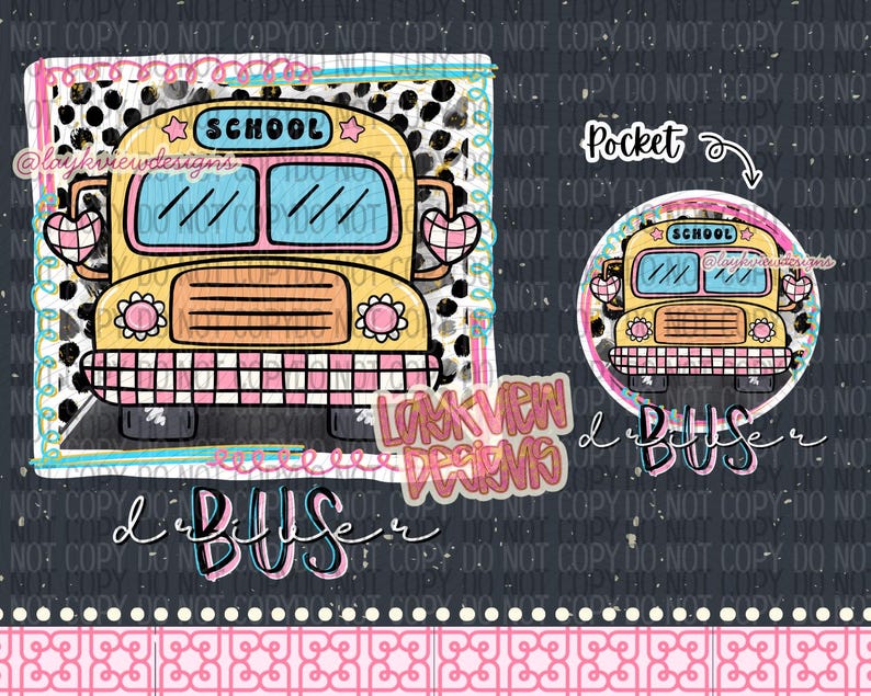 Cute Bus Driver PNG | School Bus PNG | Trendy - Etsy