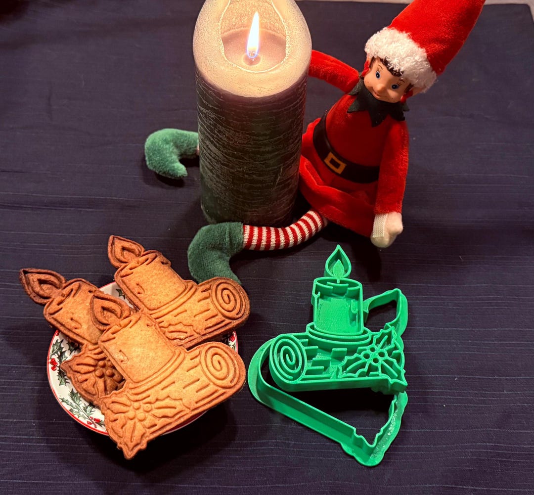 Yule Log Cookie Cutter for Christmas. - Etsy