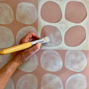 Pebbles Stencil for Patios, Floors, Tiles and Walls-geometric Stencil ...