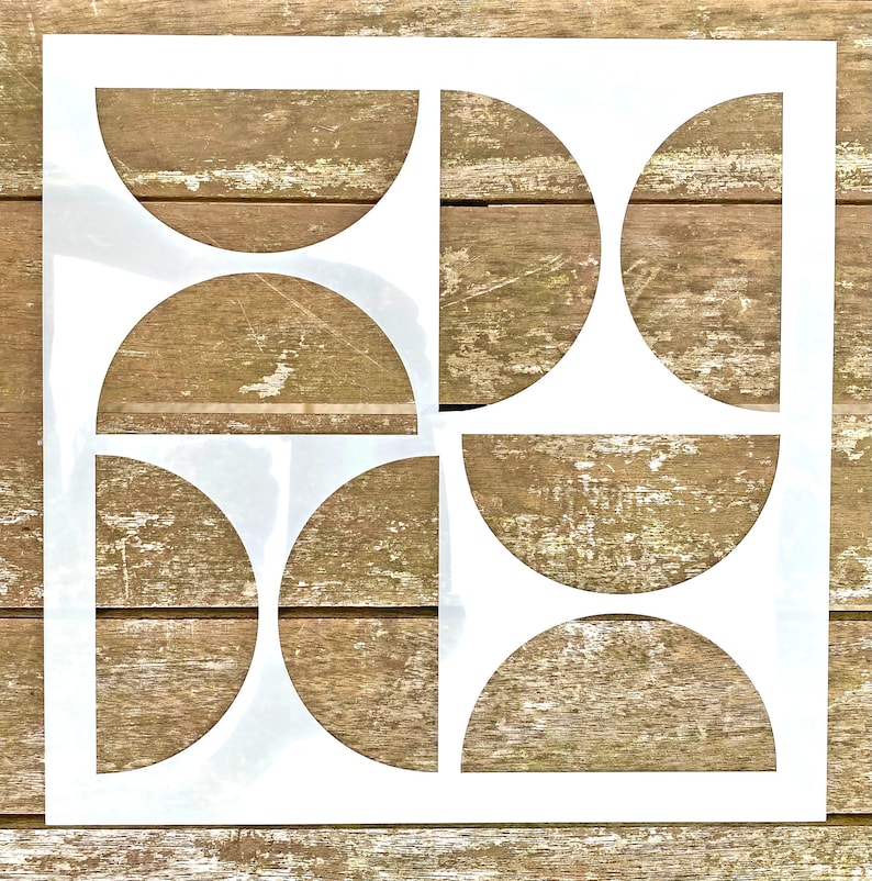 Crescent Tile Stencil for Patios Floors Tiles and - Etsy