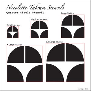 Quarter Circle Stencil for Patios, Floors, Tiles and Walls-geometric ...