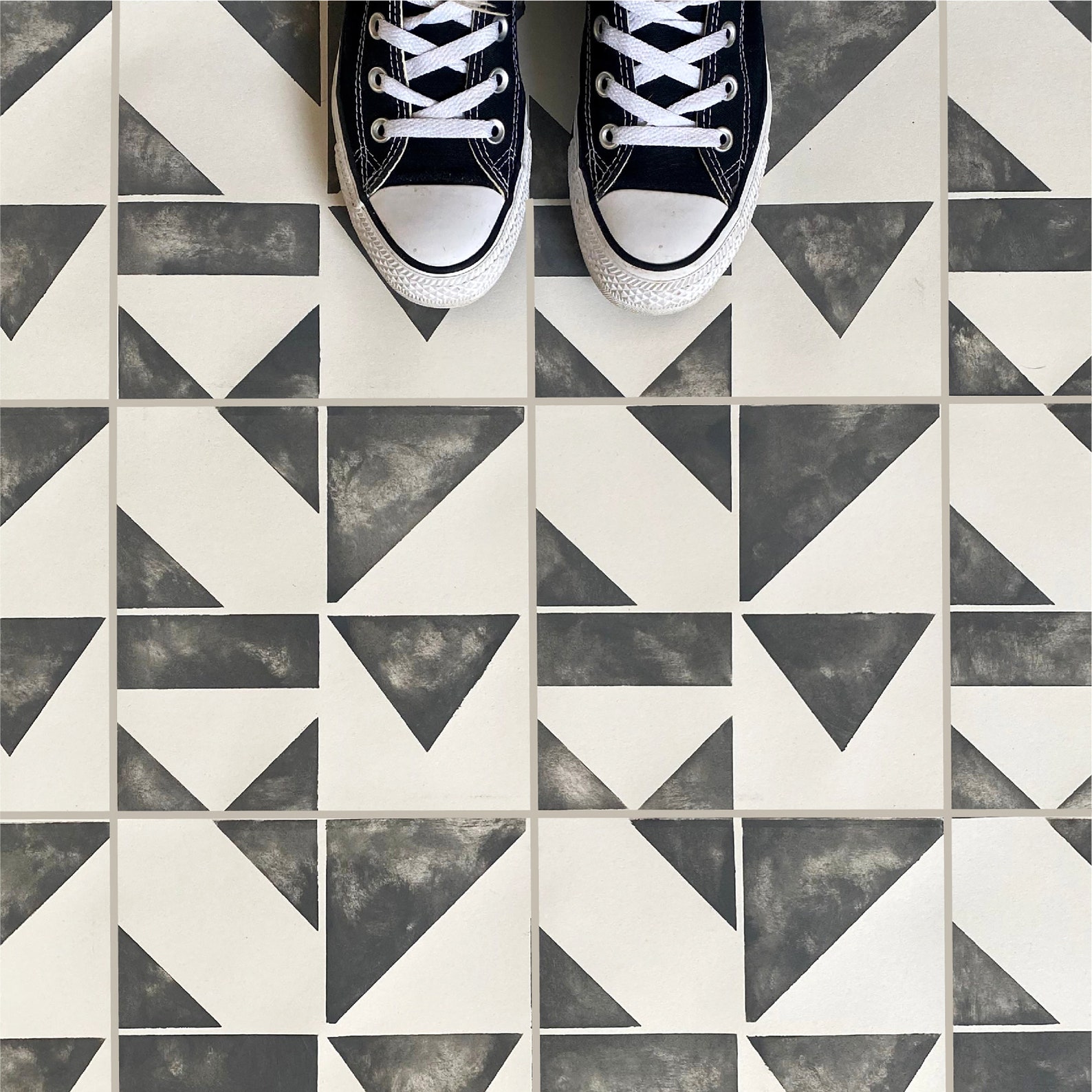 Newton Tile Stencil for Floors, Tiles and Walls-geometric Stencil - DIY ...