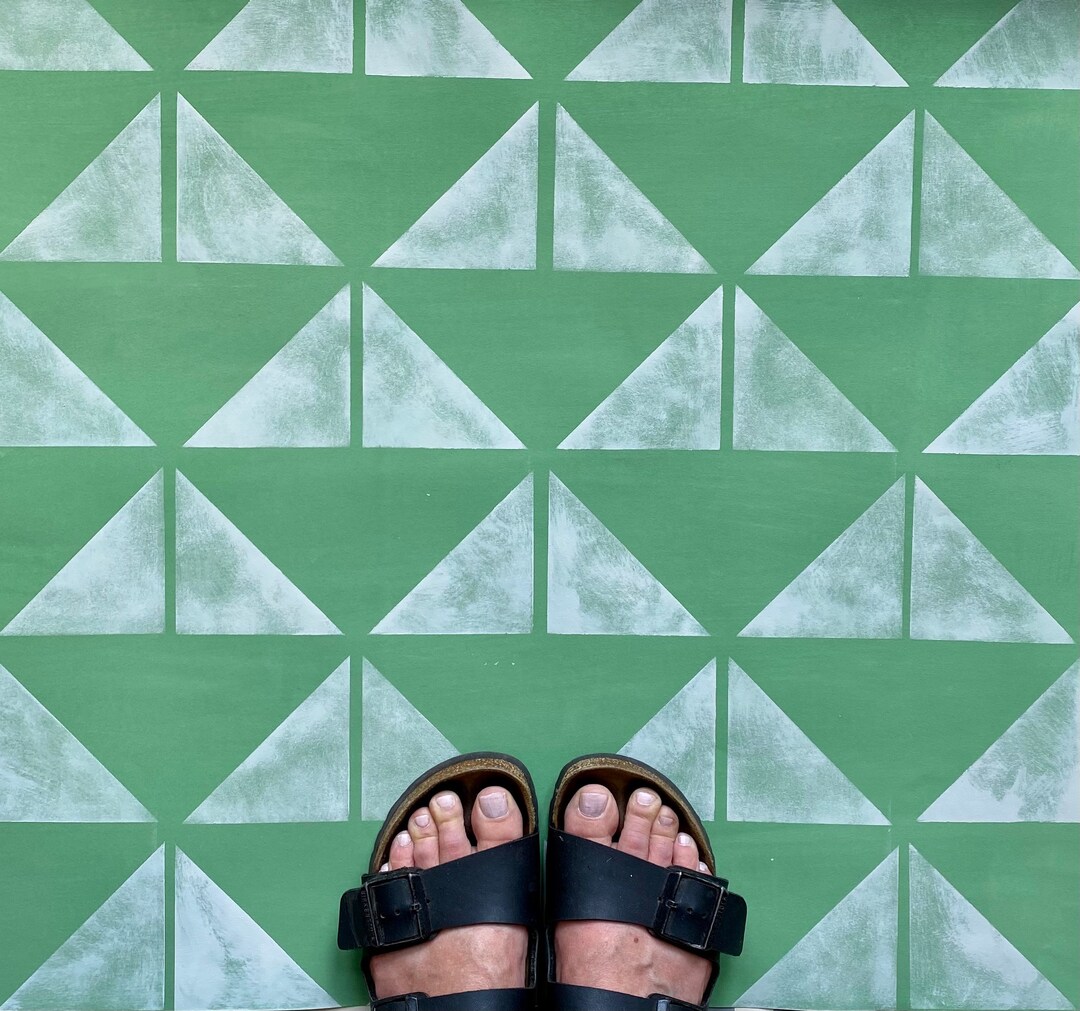 Triangles Stencil for Floors, Tiles and Walls, Geometric Stencil. - Etsy