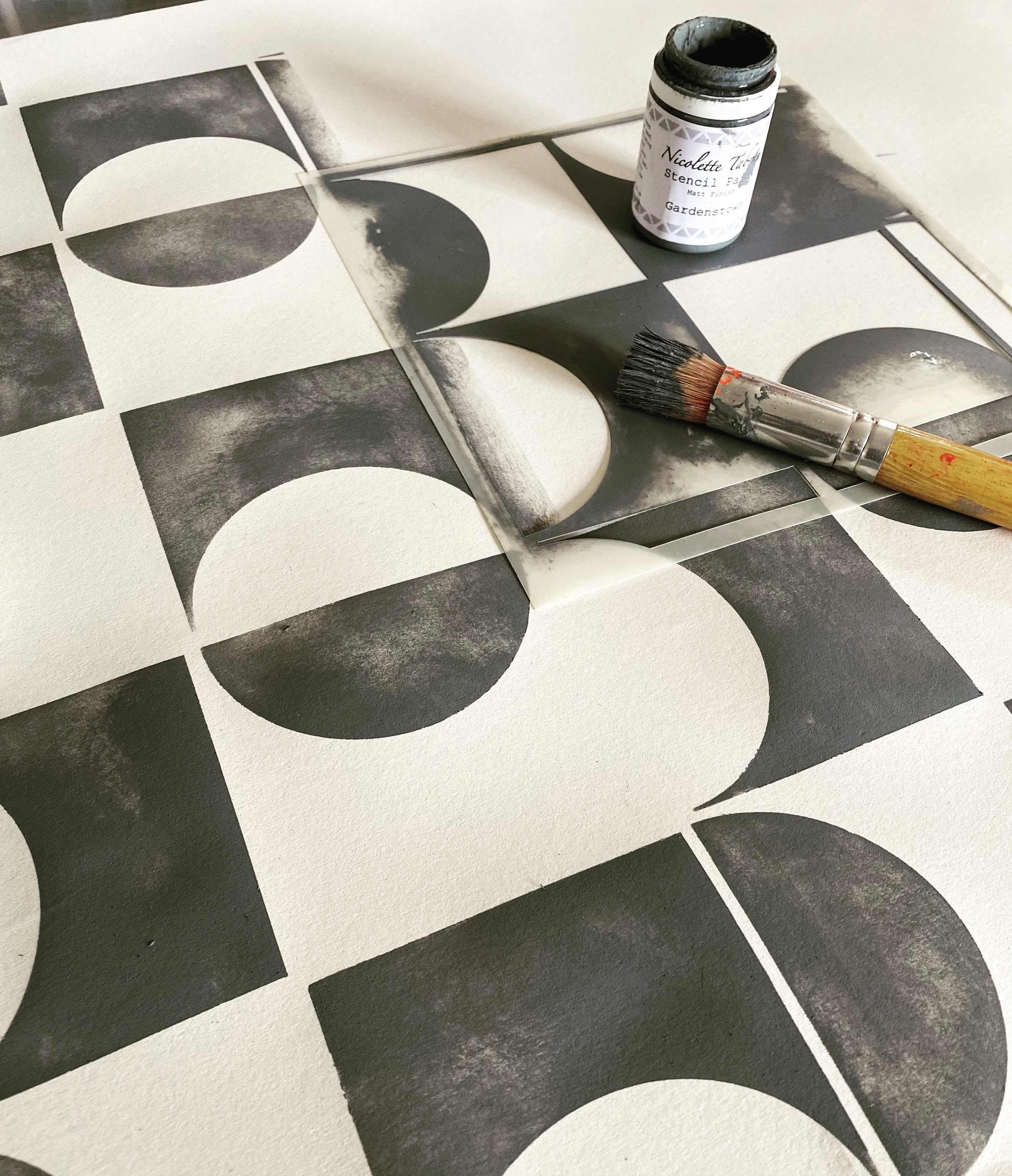 Steiner Tile Stencil: Reusable Stencil for Interior & Exterior Floors ...