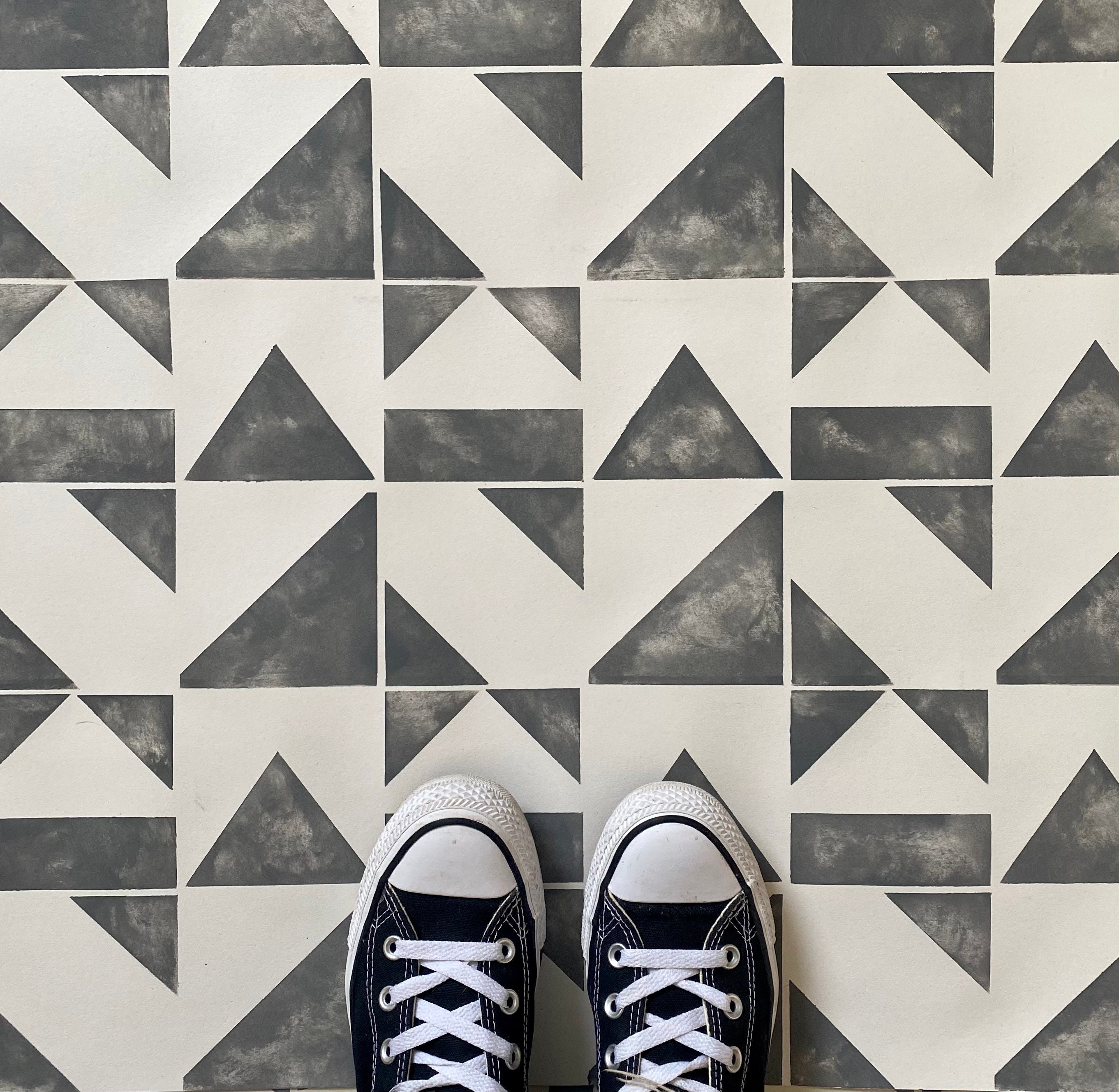 Newton Tile Stencil for Floors Tiles and Walls-geometric | Etsy