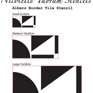 Albers Tile Border Stencil for Floors, Walls and Furniture I Geometric ...
