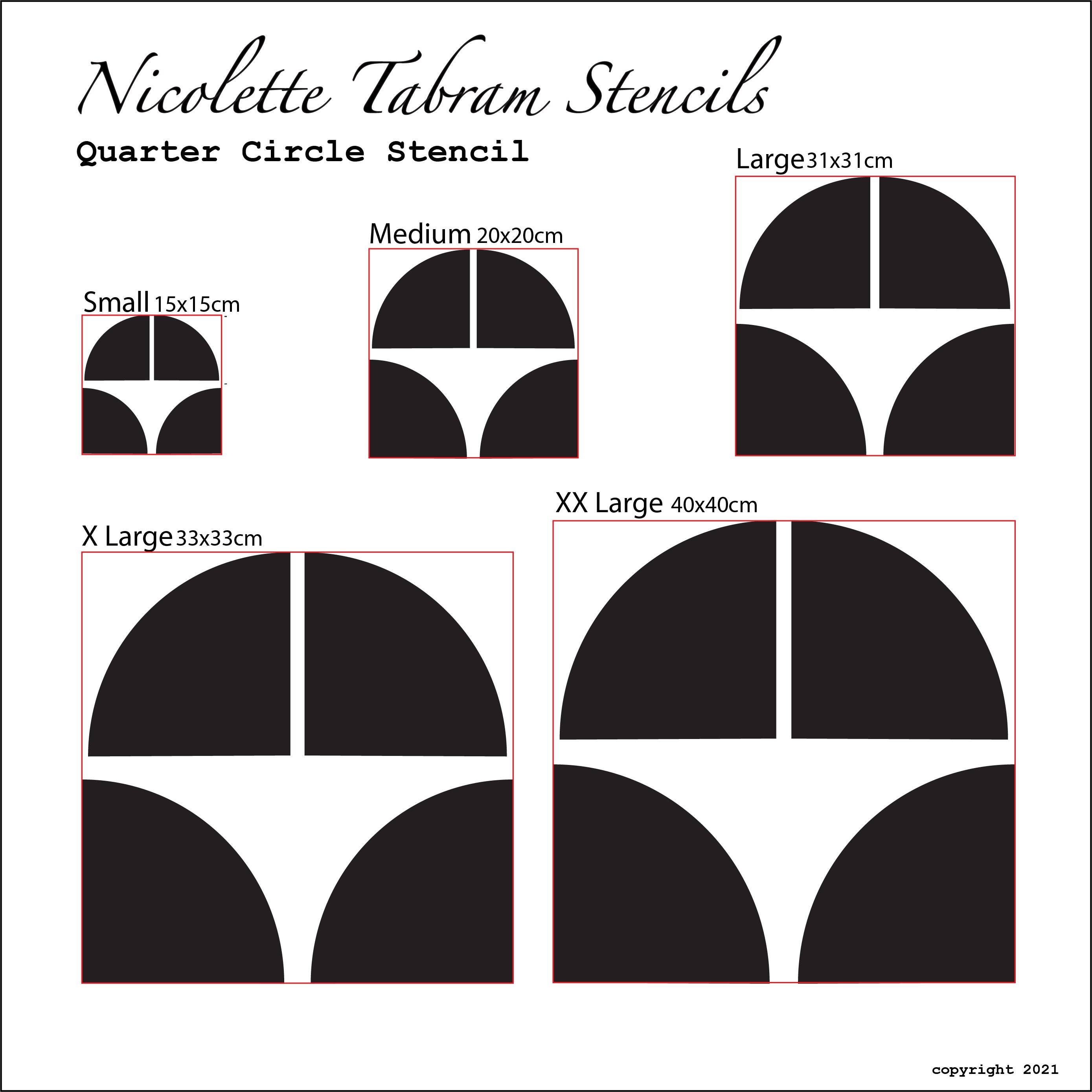 Quarter Circle Stencil for Patios Floors Tiles and - Etsy UK