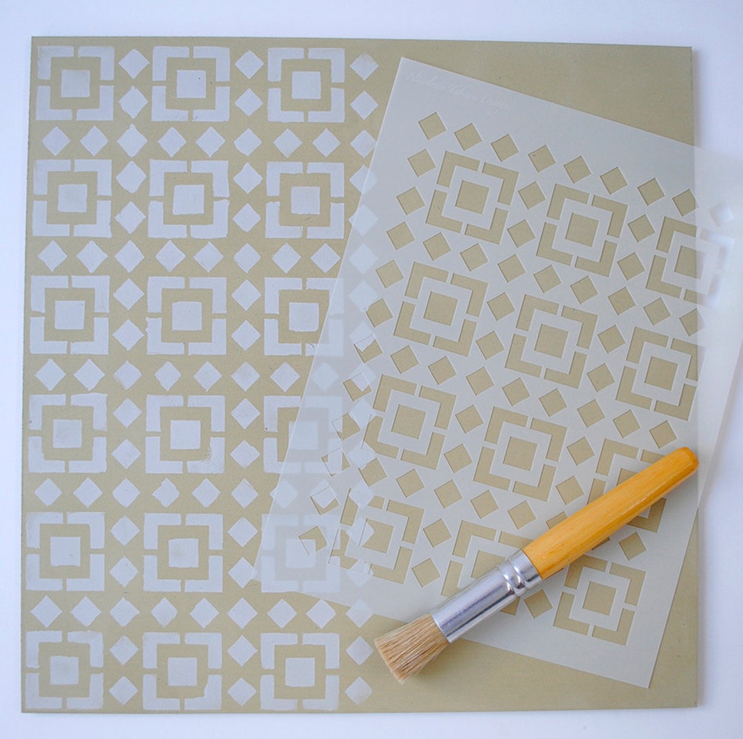 Kasbah Stencil for Furniture - Moroccan Stencil - Wall and Fabric ...