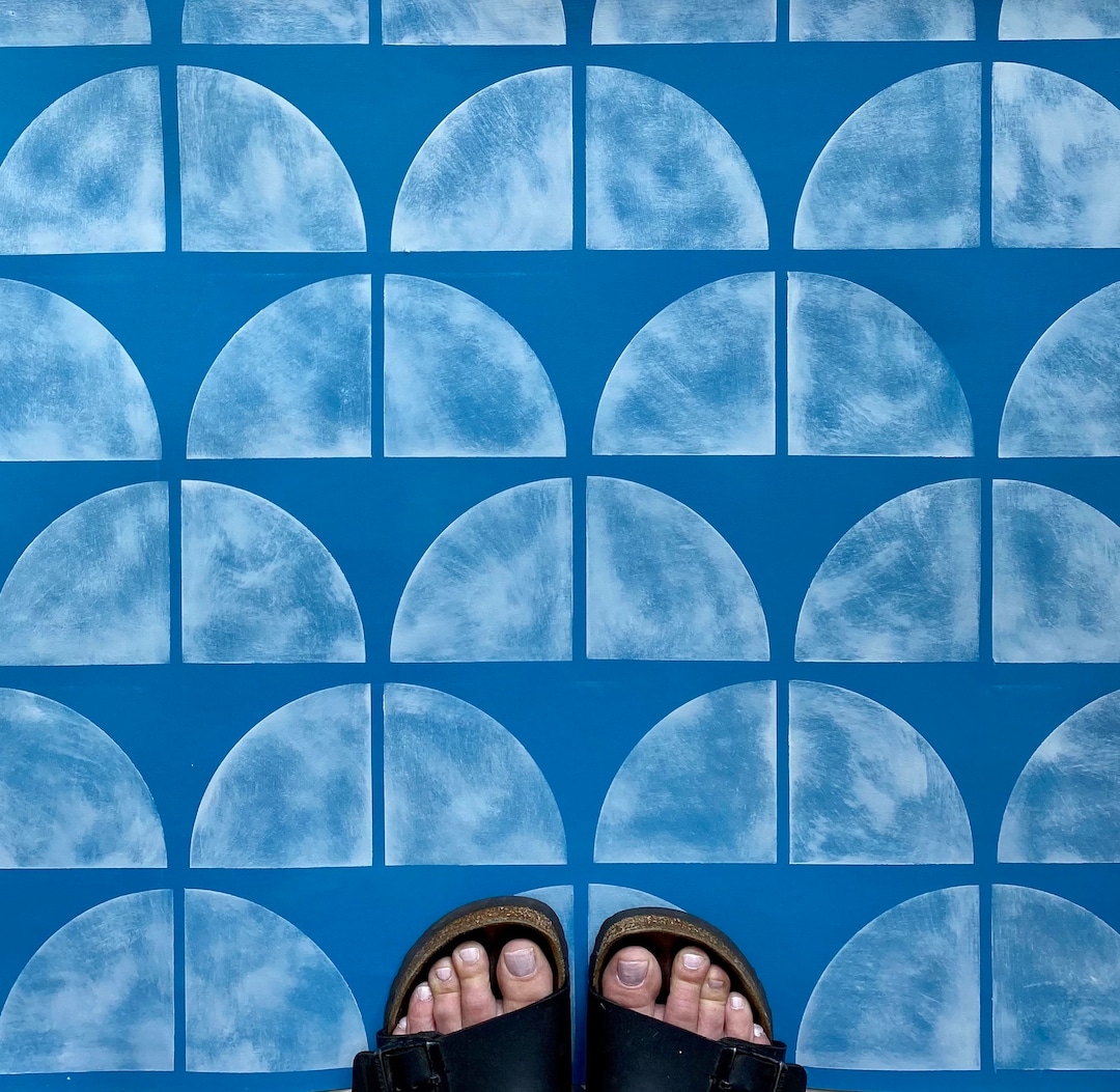 Quarter Circle Stencil for Patios, Floors, Tiles and Walls-geometric ...