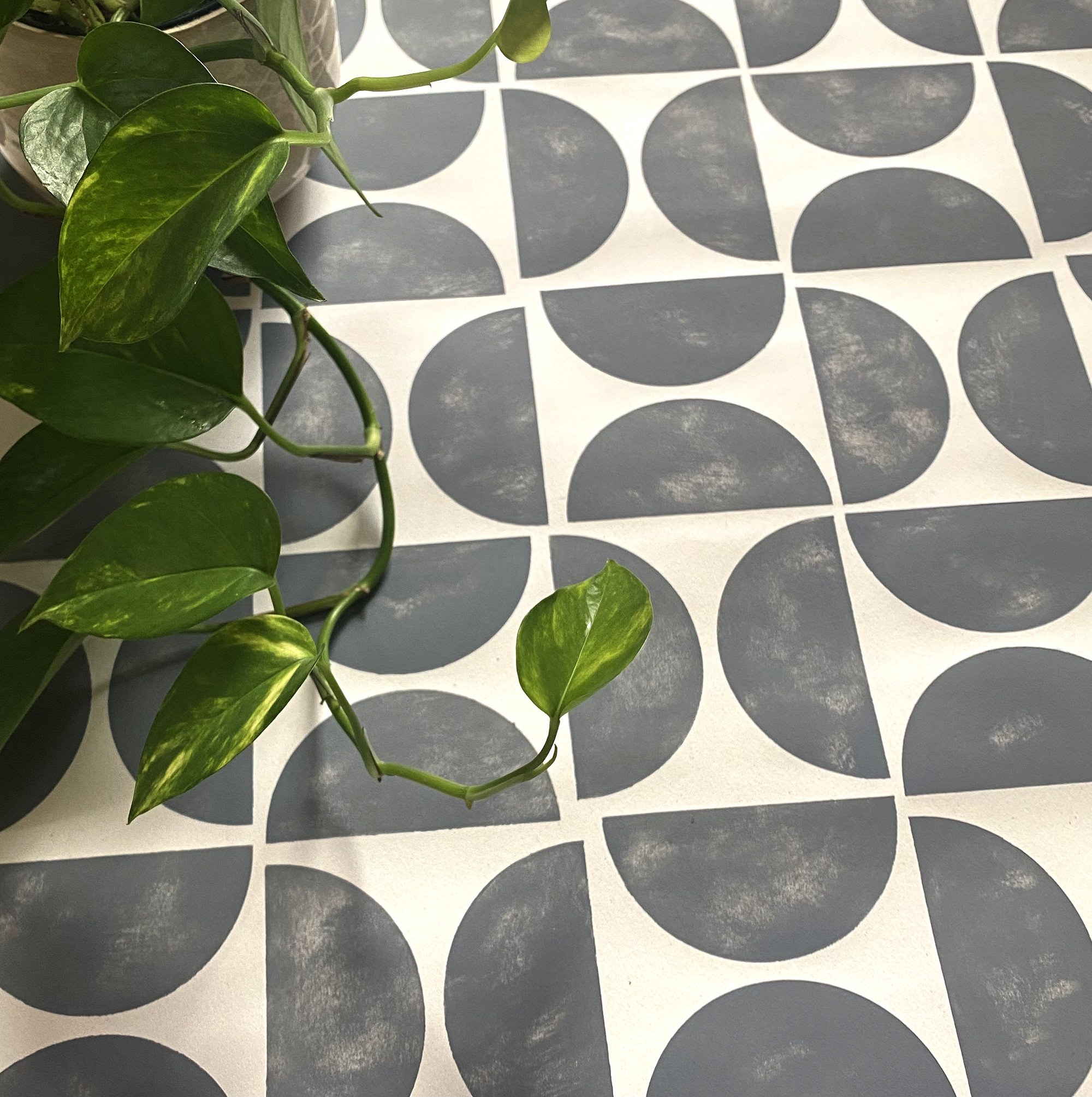 Crescent Tile Stencil for Patios, Floors, Tiles and Walls-geometric ...