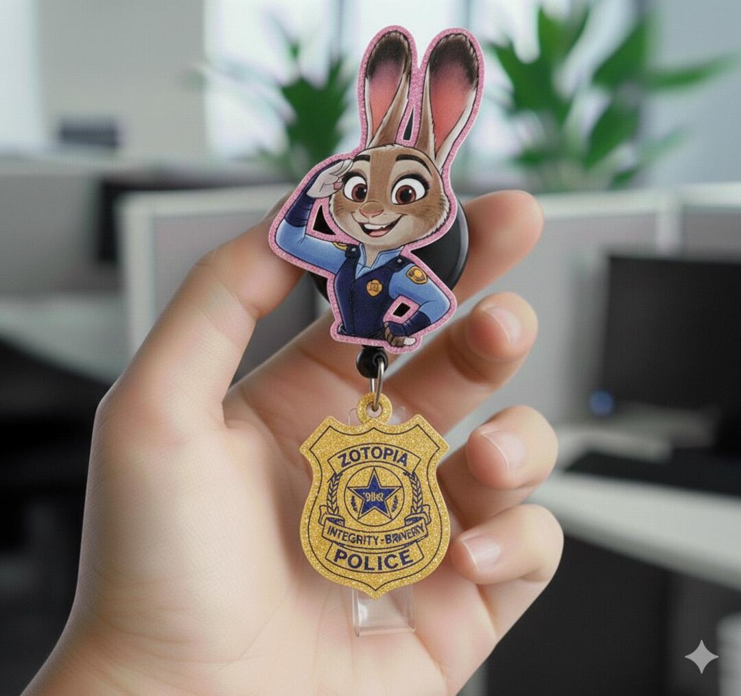 Zootopia 2 Nick and Judy Badge Reel, Retractable ID Holder for Nurse ...