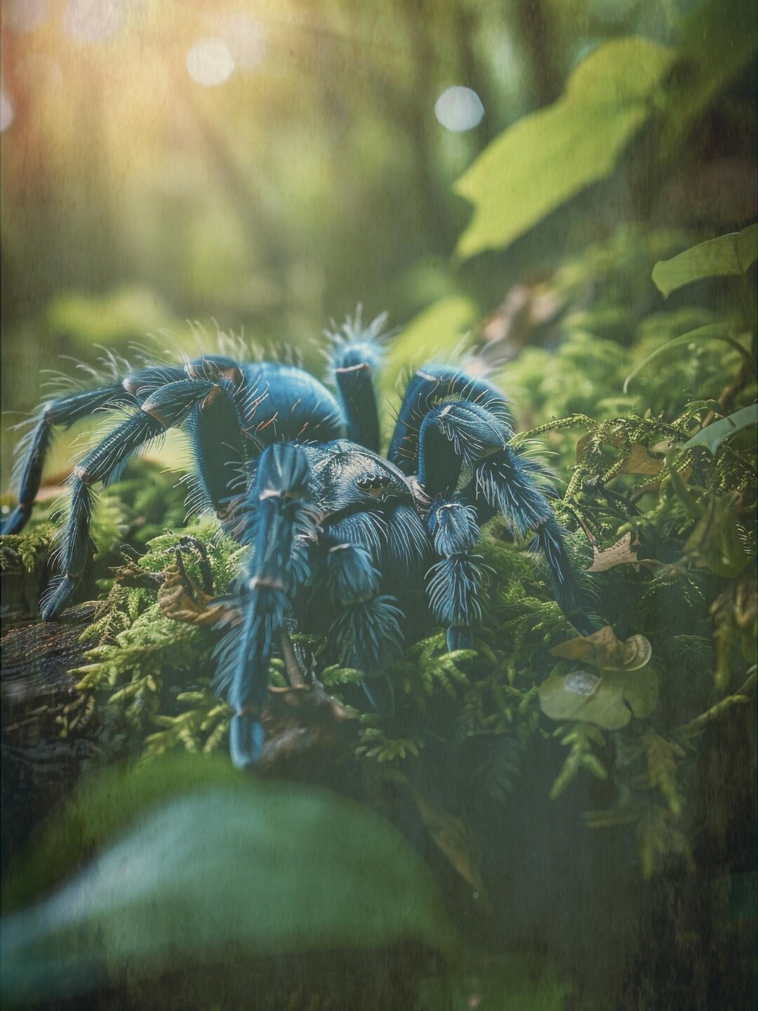 Blue Tarantula Photography Print – Rare Exotic Spider Wall Art – Jungle ...