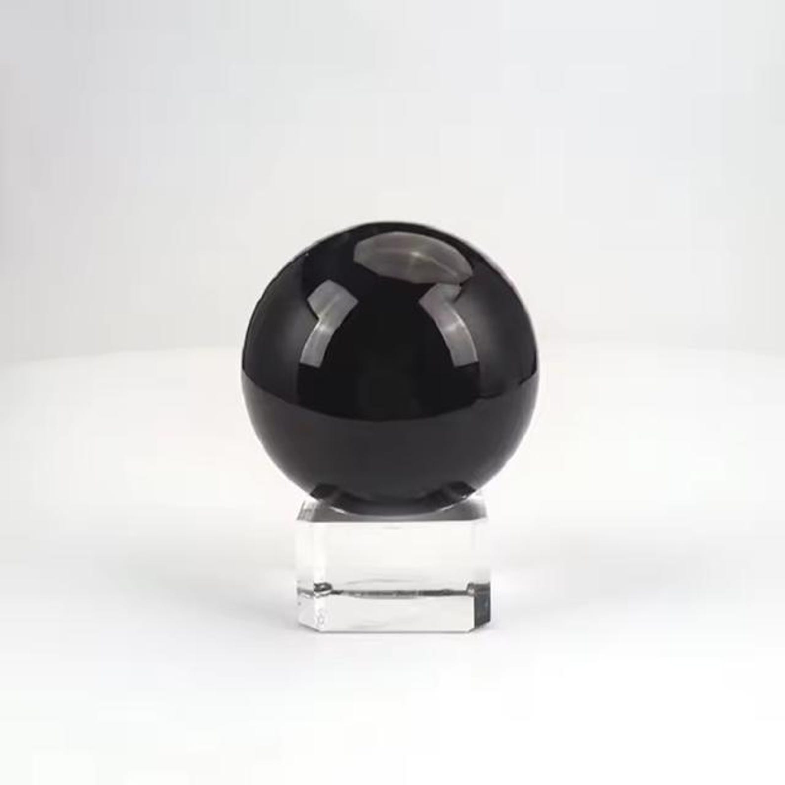 Natural Black Obsidian Crystal Ball 30mm–100mm – Healing Stone & Feng ...