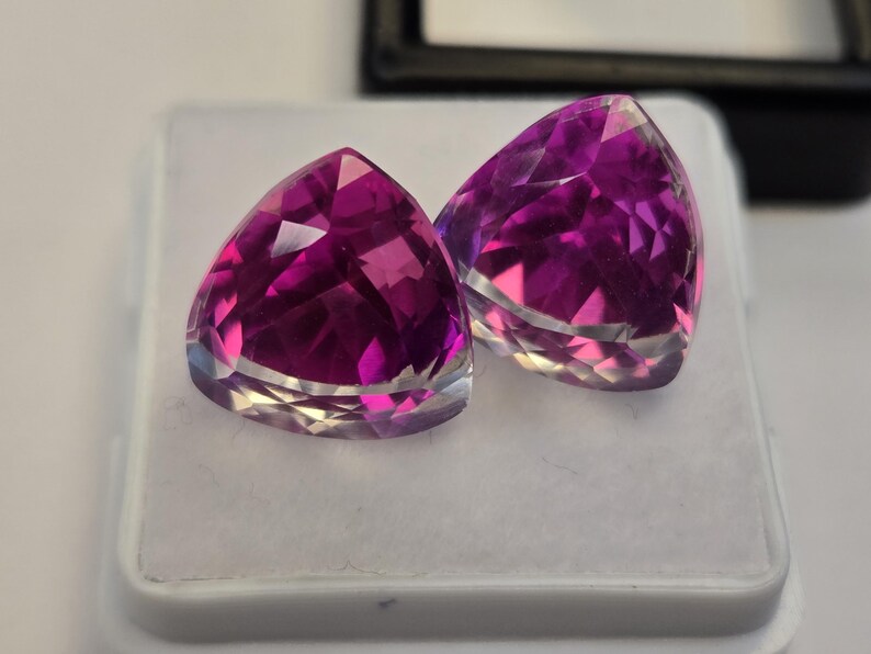 Trillion Cut Pitambari Sapphire Pair, 20+ Ct, Sri Lanka - Etsy