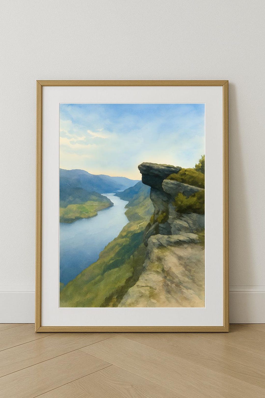 Printable Majestic Cliff - Digital Download Norwegian Fjord Landscape ...