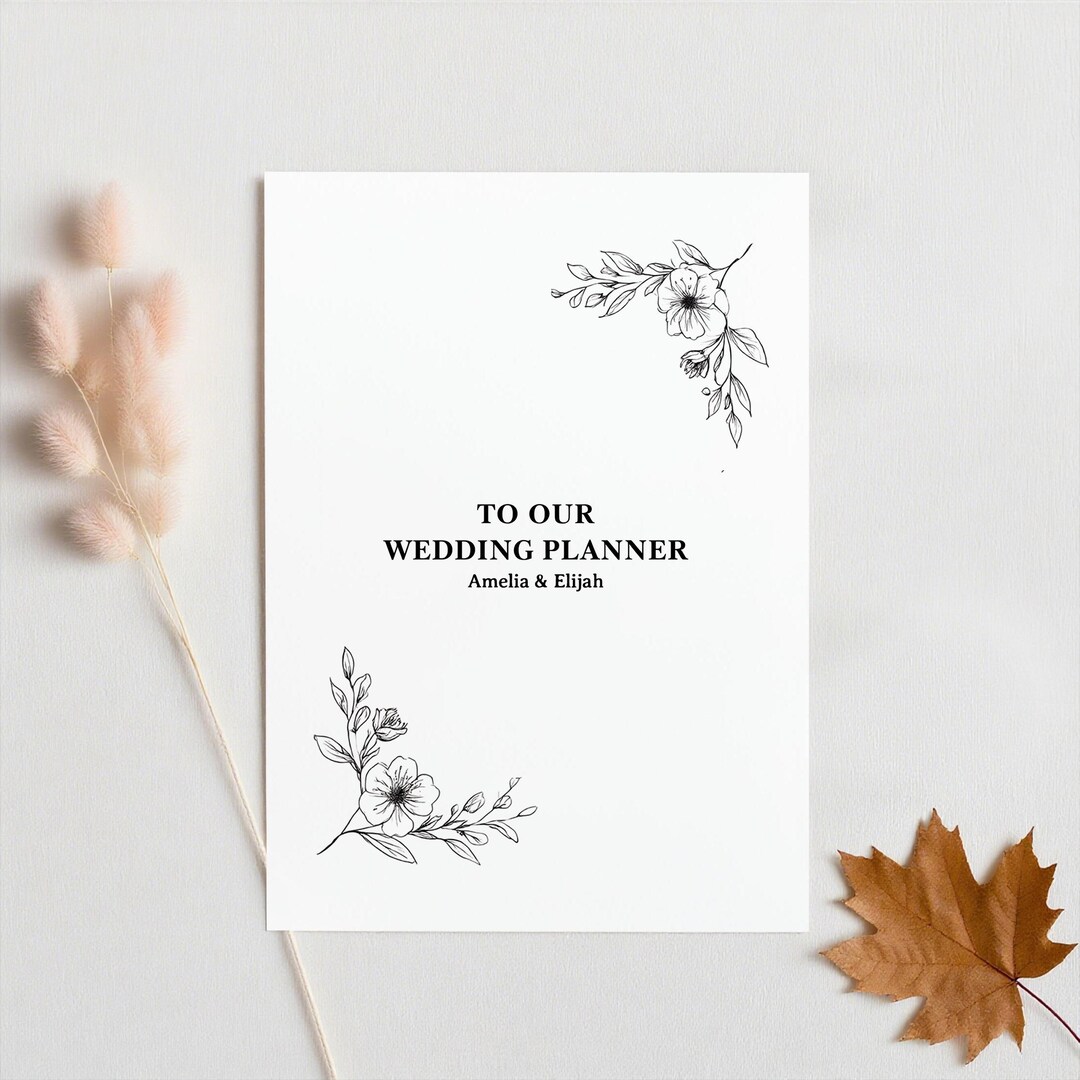 To Our Wedding Planner Card, Thank You Card for Wedding Planning, Thank ...