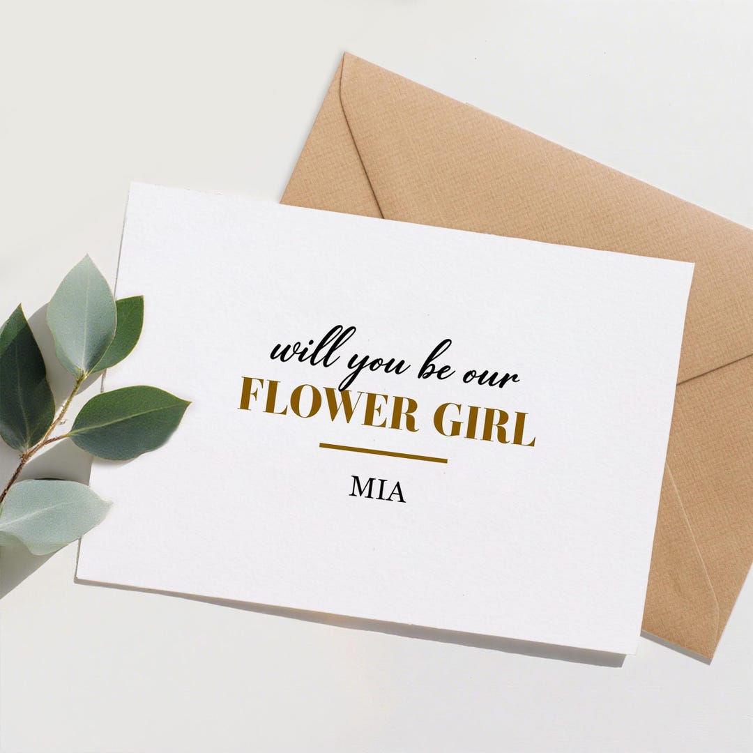 Personalised Flower Girl Wedding Proposal Card, Will You Be Our Flower ...