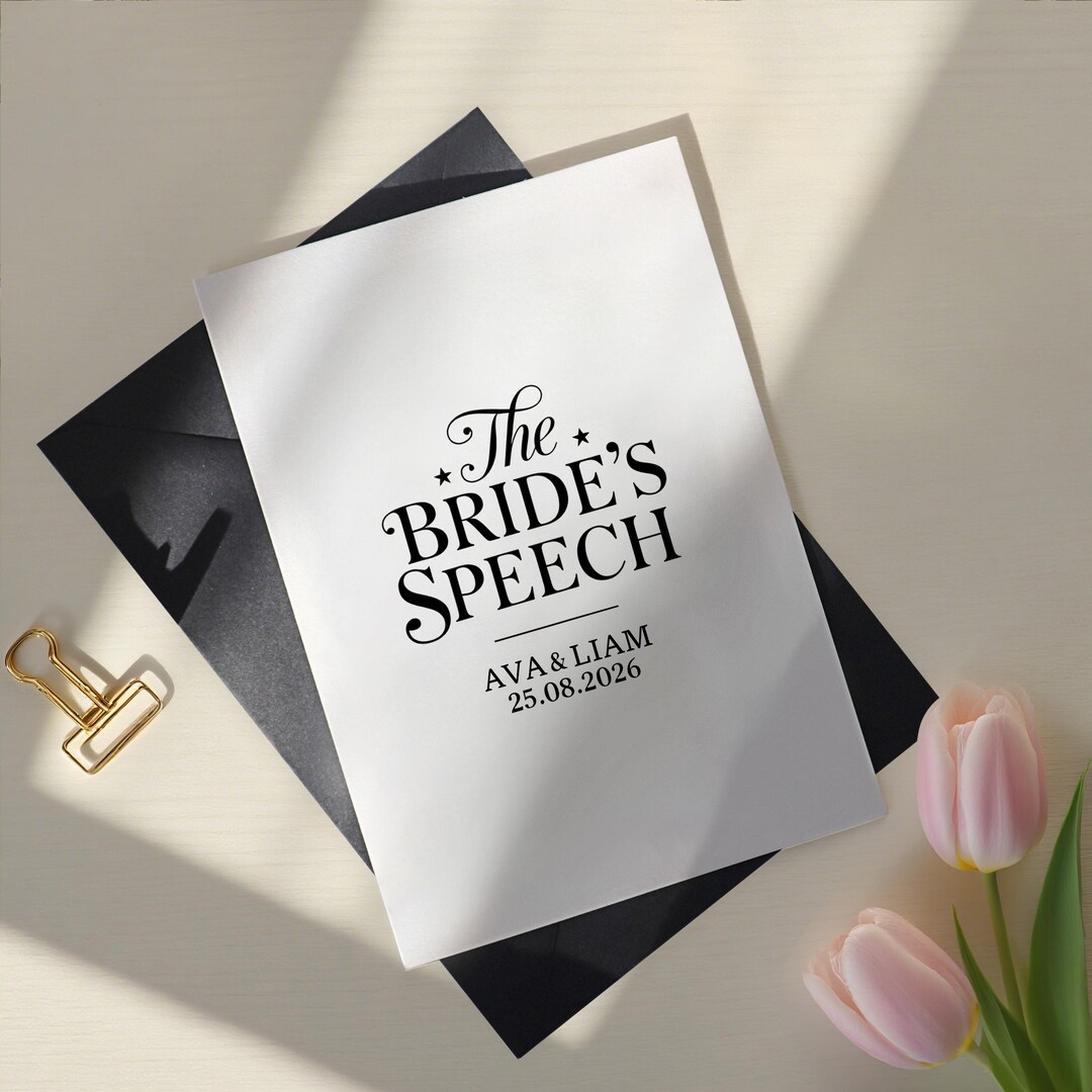 Groom's Speech Card, Personalised Wedding Speech Cards, Cue Cards for ...