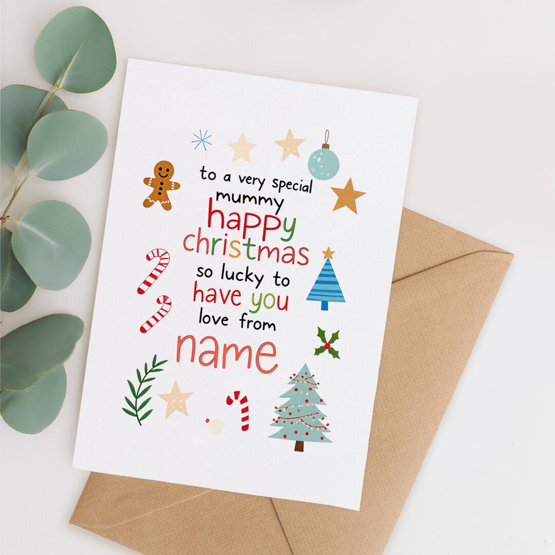 Personalised Christmas Card Mummy, Personalised Christmas Card Mum ...