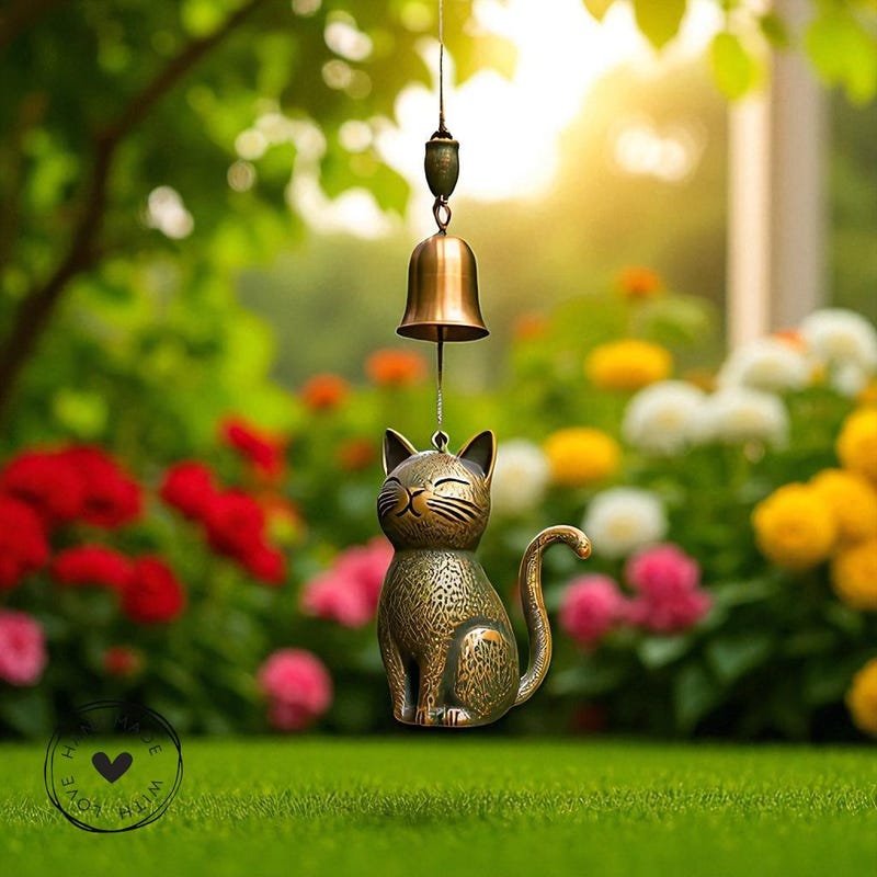 Cat Wind Chime Hanging - Etsy