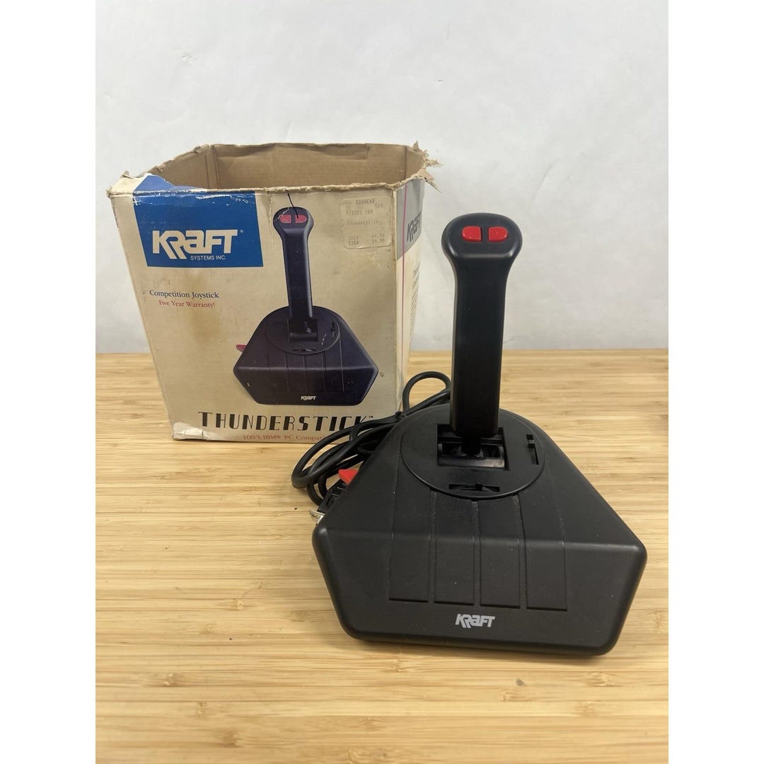 Kraft Thunderstick Vintage IBM PC Joystick Clean W/ Partial Box DOS ...