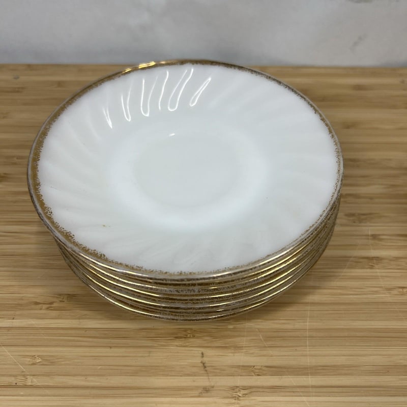 5 White Swirl Fire King - Etsy