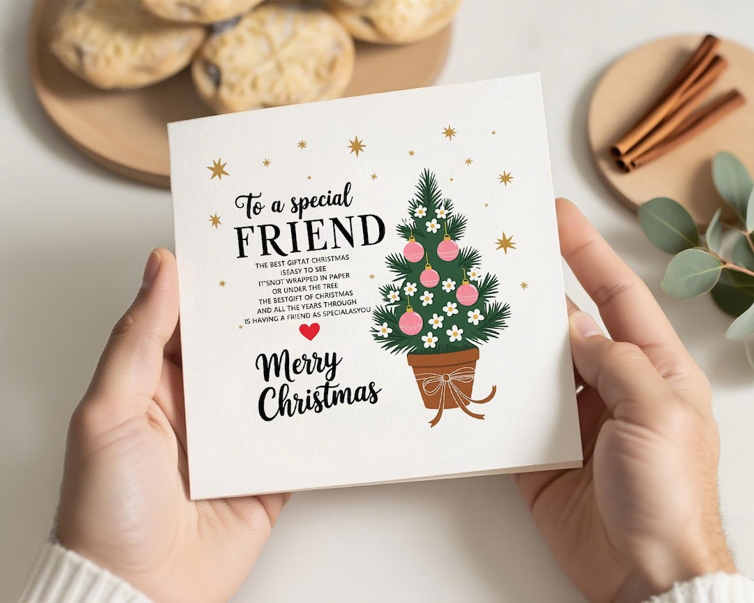 Friend Christmas Card, Best Friend Christmas Card, for Special Friends ...
