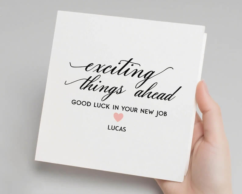 Personalised Good Luck New Job Card, New Job Good Luck Card, Leaving ...