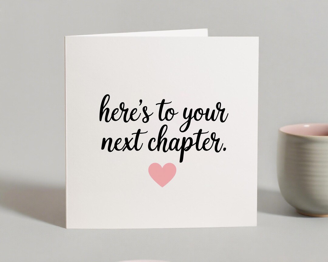 Good Luck Card, Leaving Card, New Job Card, Goodbye Card, New Chapter ...